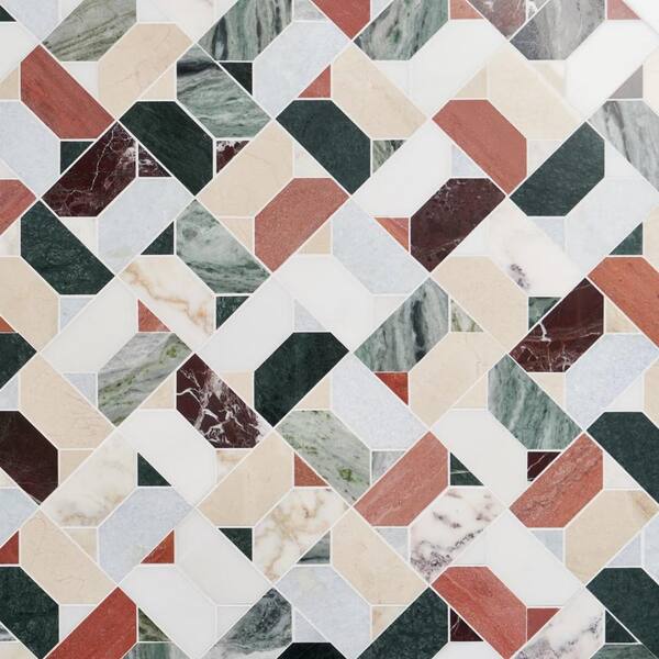 Ivy Hill Tile Sheba Tuscany Multicolor 12.83 in. x 12.83 in. Polished ...