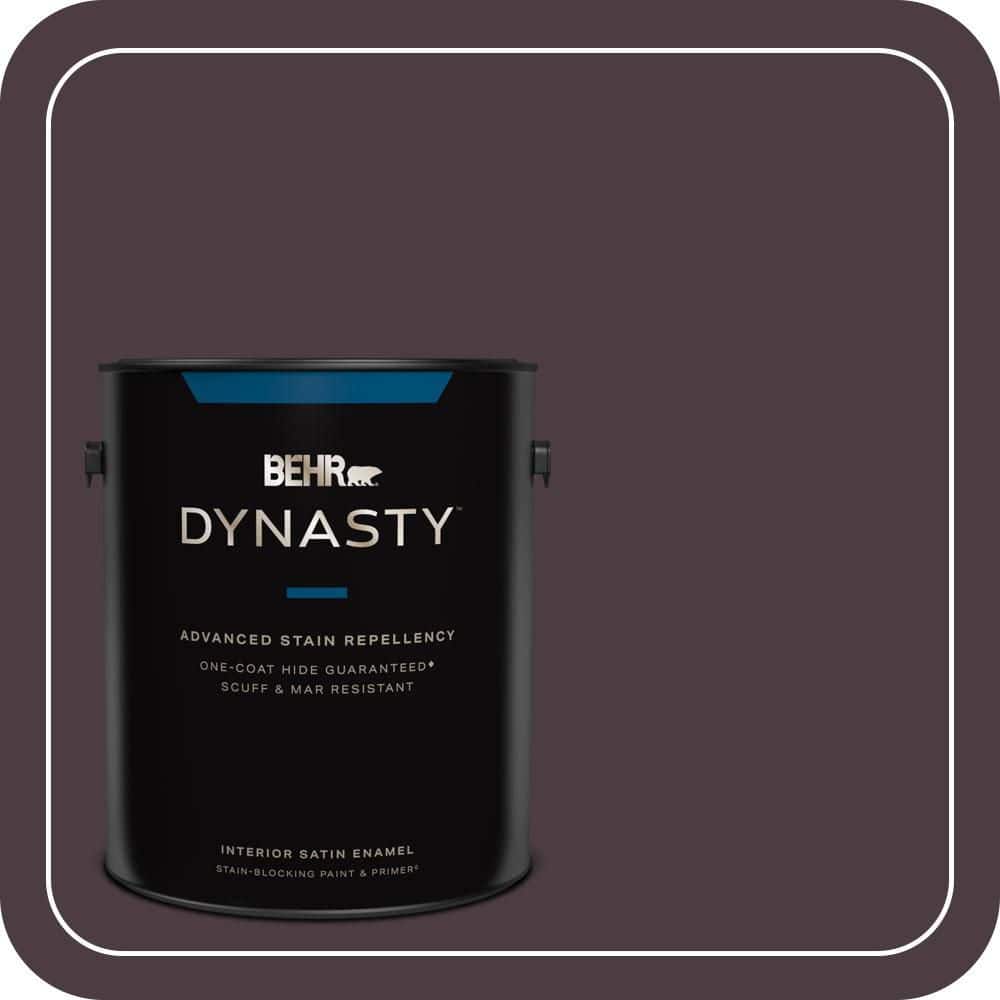 BEHR DYNASTY 1 gal. #T18-04 Nocturne Shade Satin Enamel Interior Stain ...