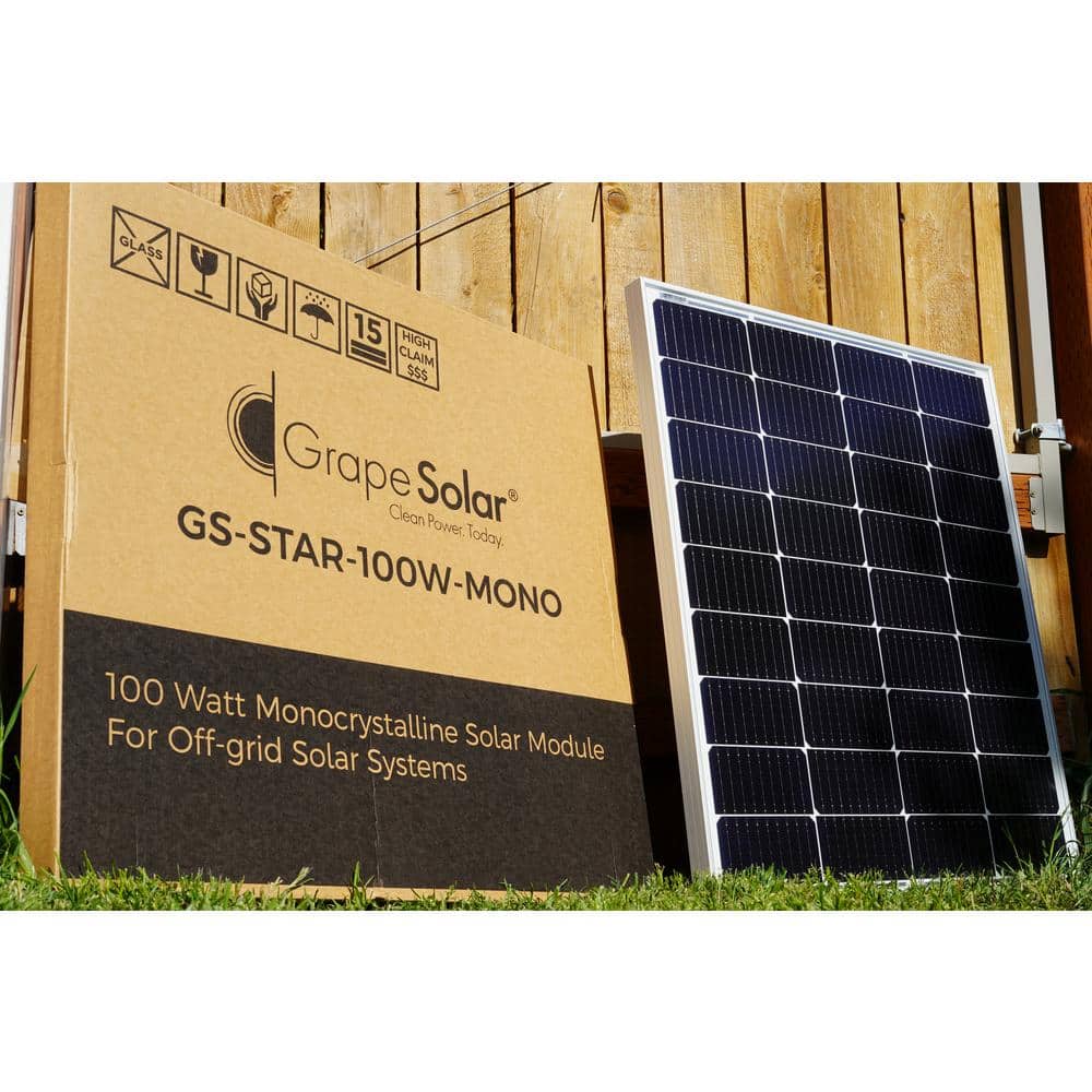Grape Solar GS-Star-100W 100-Watt Monocrystalline Solar Panel For RV's ...