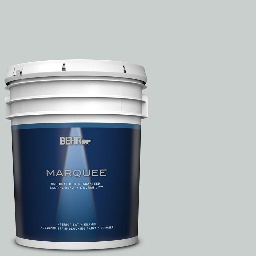 BEHR MARQUEE 5 gal. #720E-2 Light French Gray Satin Enamel Interior ...