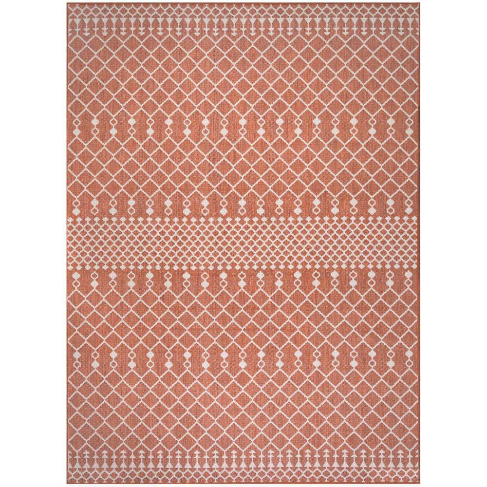 Nourison Positano Terracotta 9 ft. x 12 ft. Moroccan Contemporary Area ...
