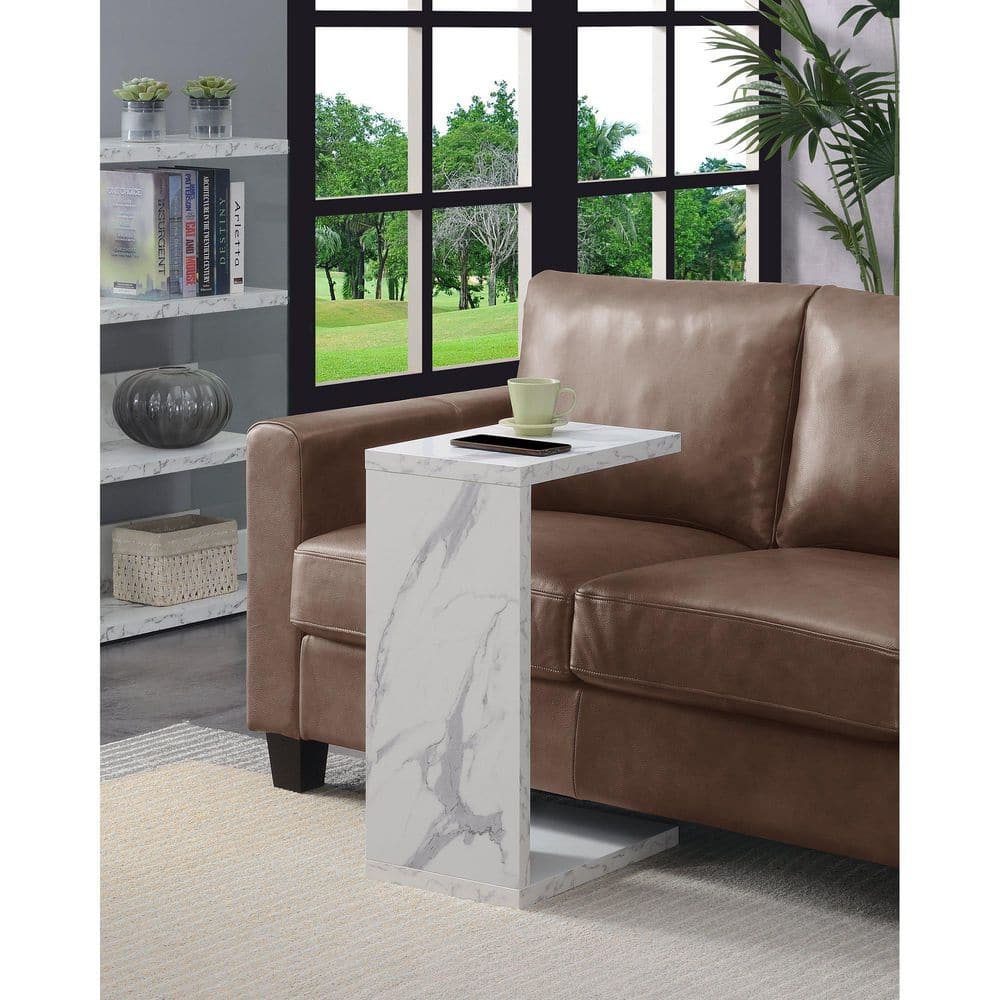 Convenience Concepts Northfield Admiral 18 in. W White Faux Marble C ...