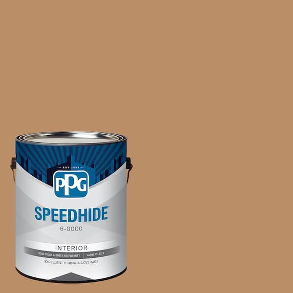 SPEEDHIDE 1 gal. PPG1080-5 Wheat Toast Satin Interior Paint PPG1080-5SH ...