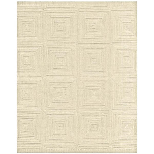 HomeRoots 2 ft. x 3 ft. Ivory Abstract Area Rug 2000567907 - The Home Depot