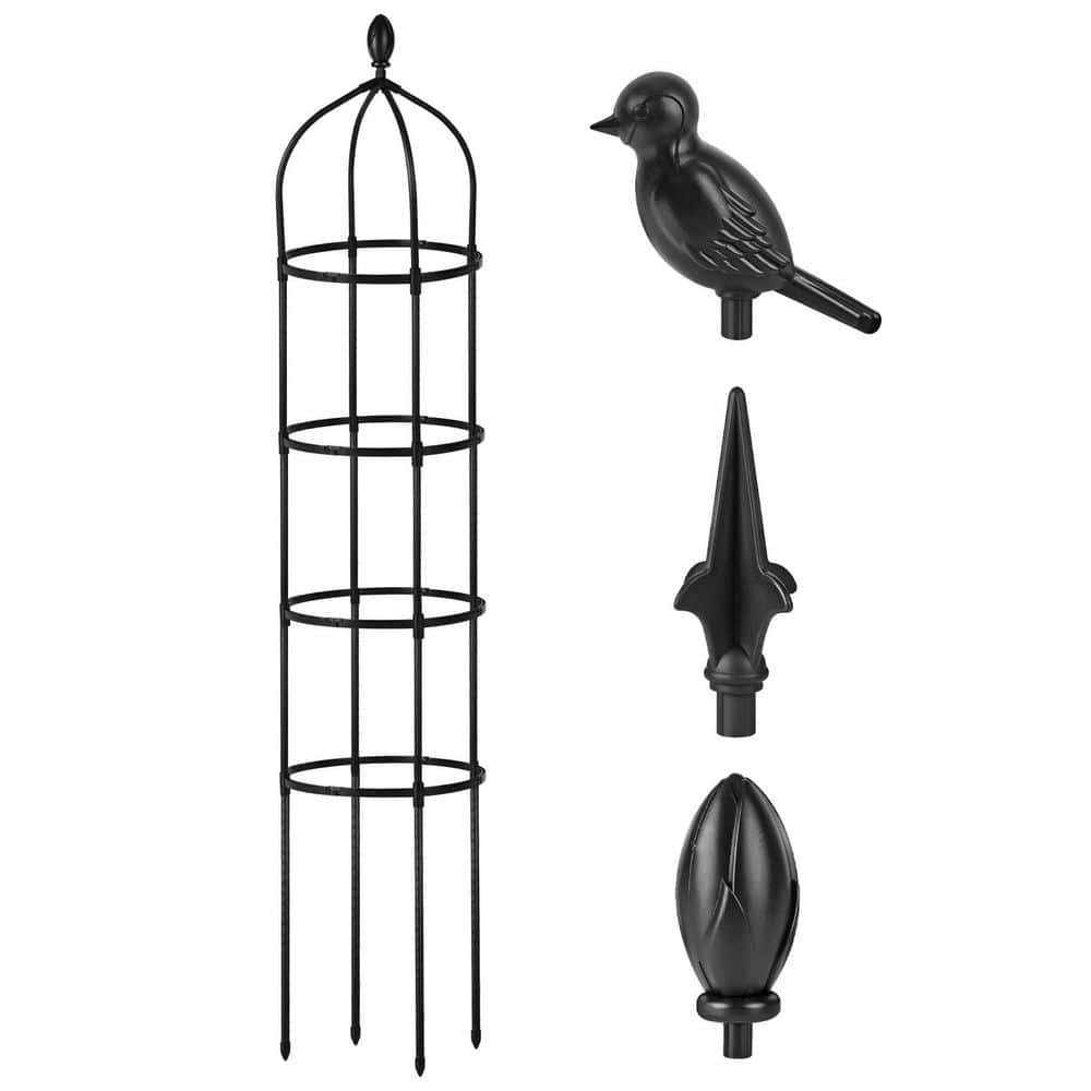SenQWFa 69 Inch Metal Obelisk Garden Trellis Rustproof Climbing Plant ...