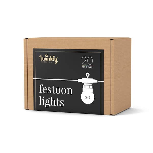 Twinkly 20RBG Festoon Lights 034966136091 - The Home Depot