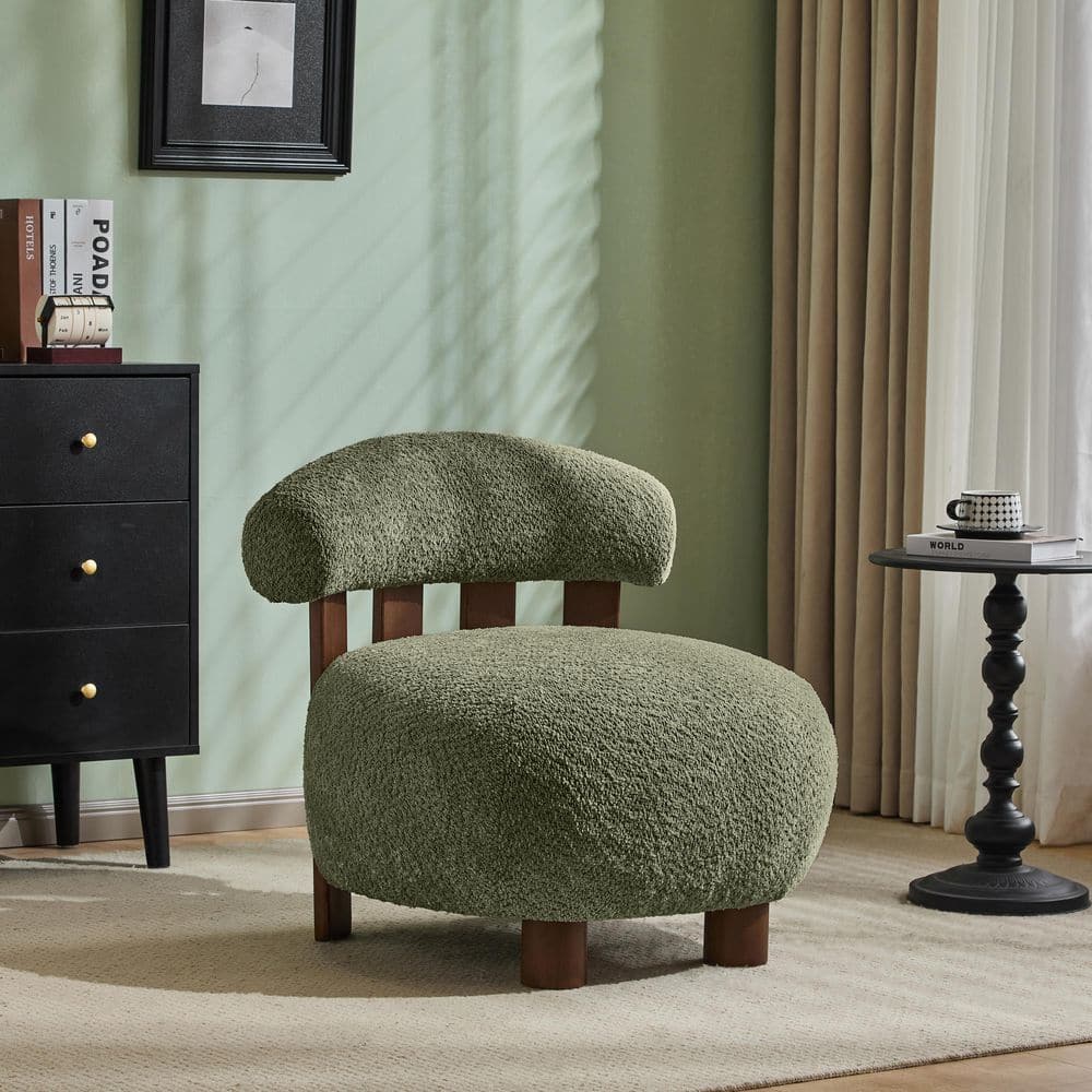 CHRISTOPHER KNIGHT HOME Amelia Olive Green Boucle Upholstered Accent ...