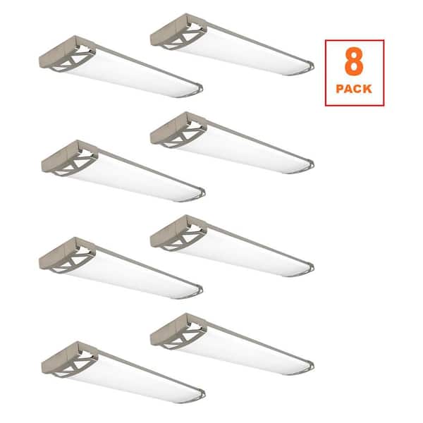Commercial Electric 8-Pack 4 ft. Brushed Nickel Triangle End Caps ...