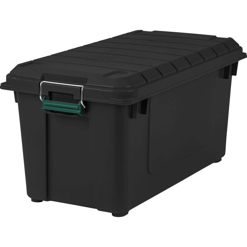 IRIS 21 gal. Remington WeatherPro Store-It-All Storage Bin, Black ...