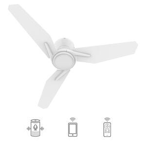 CARRO Semmes 52 in. Integrated LED Indoor White DC Motor Smart Ceiling ...
