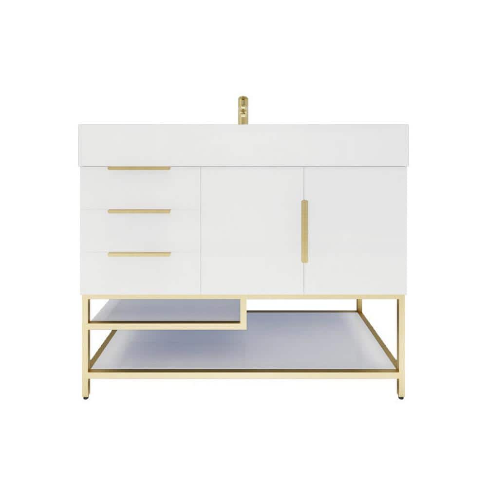 BV Better Vanity Bethany 42 in. W x 20 in. D x 36 in. H Single Sink ...