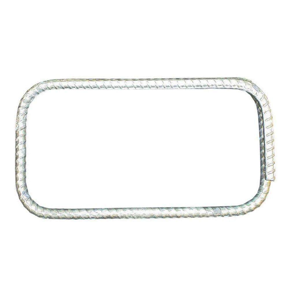 3/8 in. x 4 in. x 8 in. Galvanized Column Hoop 5914690 - The Home Depot