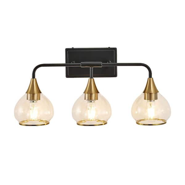 Reviews for aiwen Modern 22.05 in. 3-Light Gold Bathroom Vanity Light ...