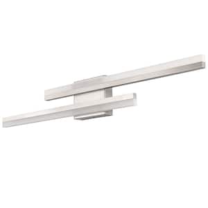 RRTYO Byers 23.6 in. 1-Light Nickel Linear Dimmable LED 3000K Bathroom ...