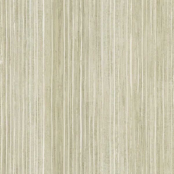 Elegance Collection Cream/White Vertical Stripe Shimmer Finish Non ...
