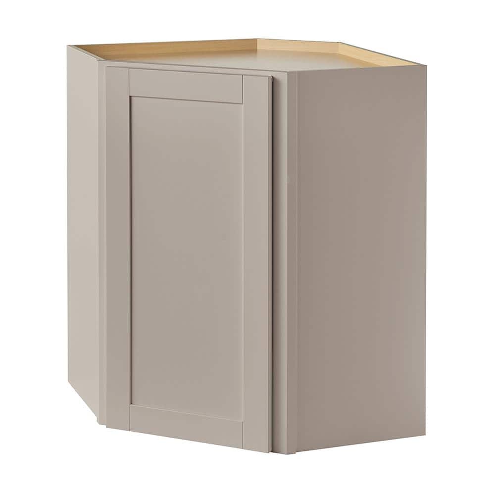 Hampton Bay Westfield Dusk Gray Shaker Stock Corner Wall Kitchen ...