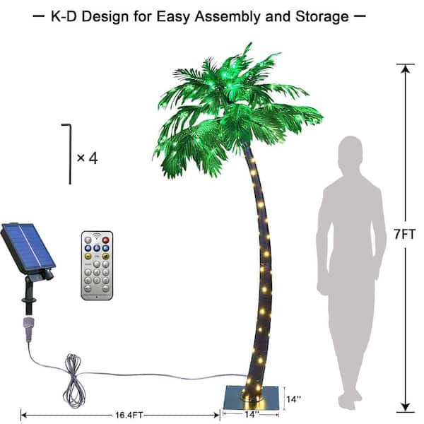 Palm Pre Lit Artificial Prelit Palm Tree • Compare & Find Best