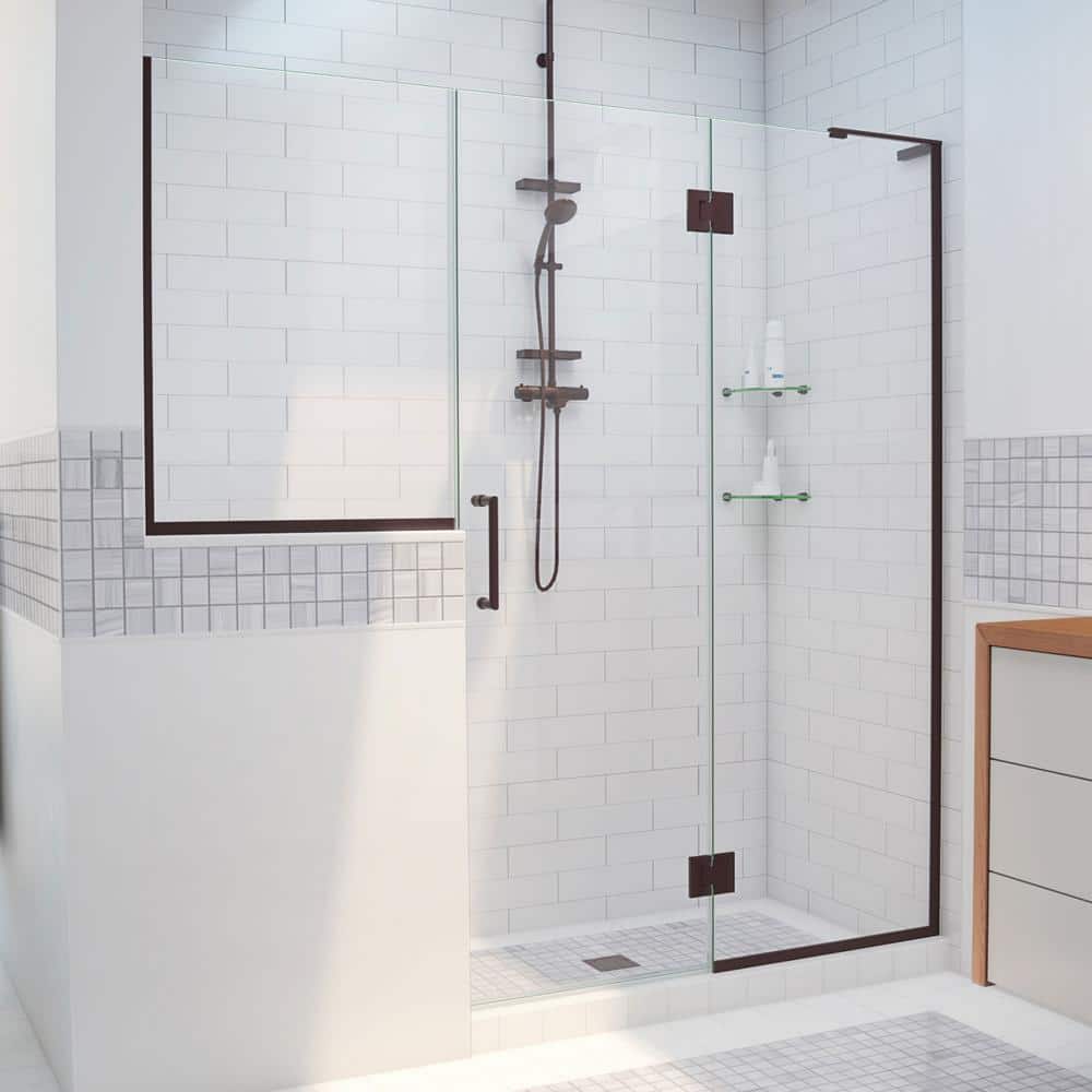 DreamLine Unidoor-X 71 to 71.5 in. x 72 in. Frameless Hinged Shower ...