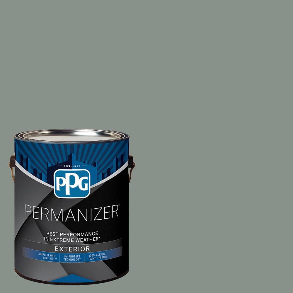 PERMANIZER 1 gal. PPG1033-5 Gray Heron Semi-Gloss Exterior Paint ...