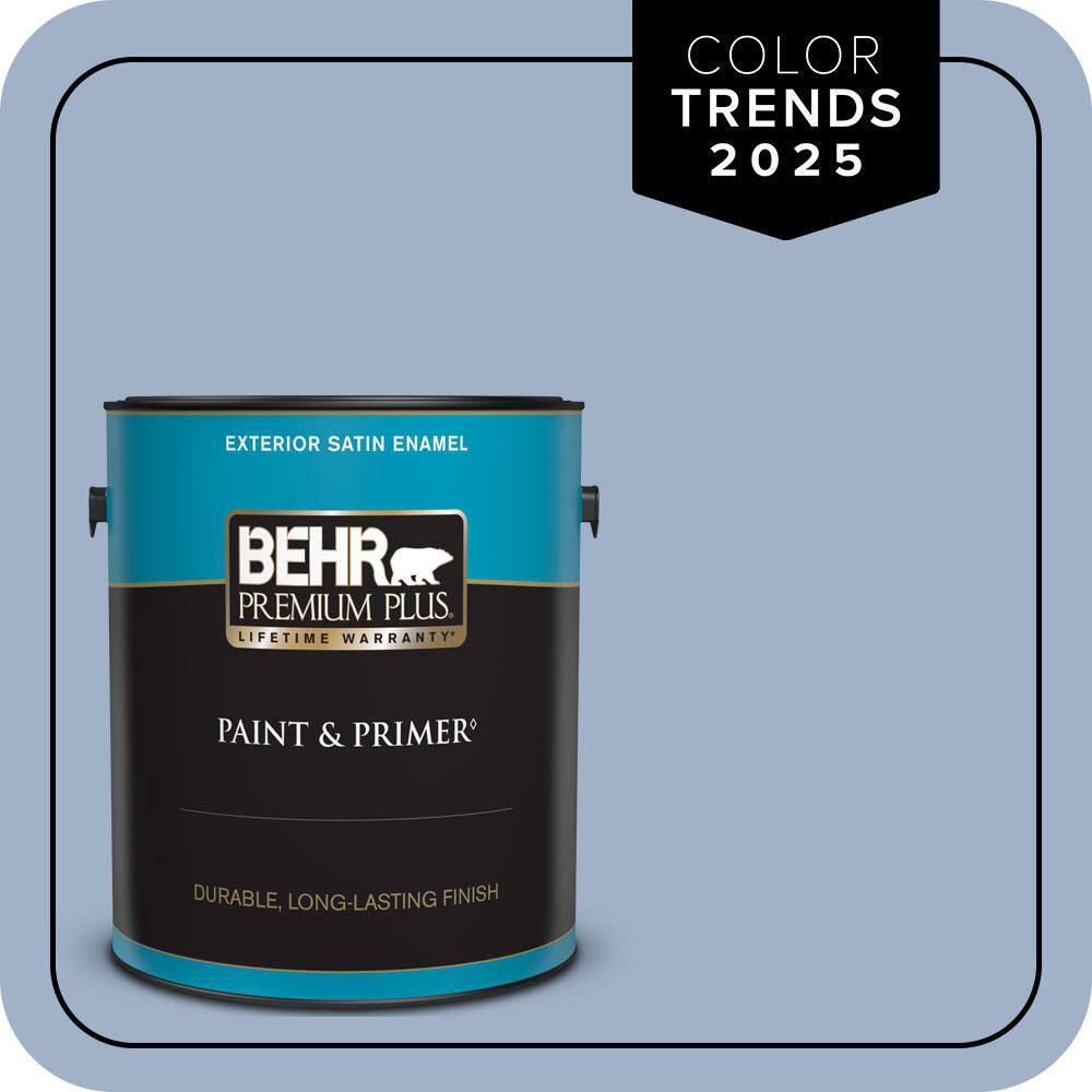 BEHR PREMIUM PLUS 1 gal. #S530-3 Aerial View Satin Enamel Exterior ...