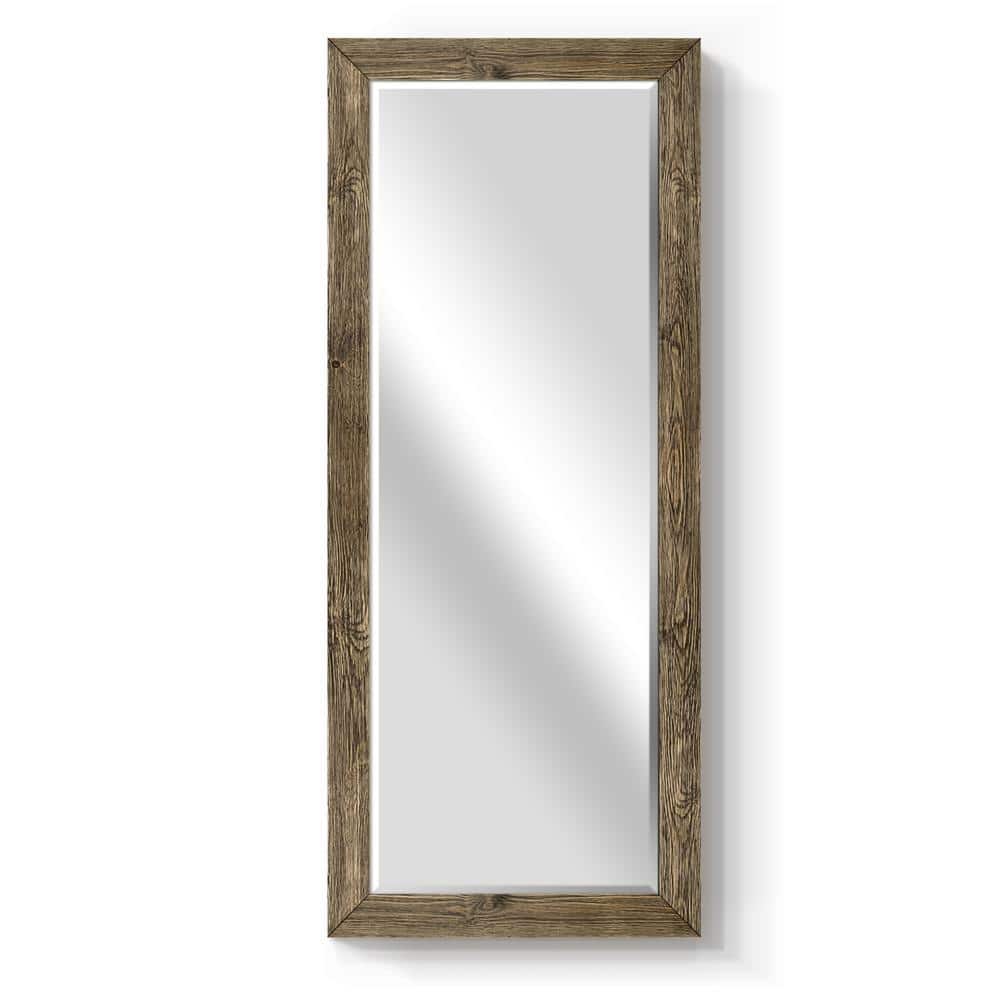 Wexford Home 25 in. W x 61 in. H Framed Rectangle Beveled Edge Wood ...
