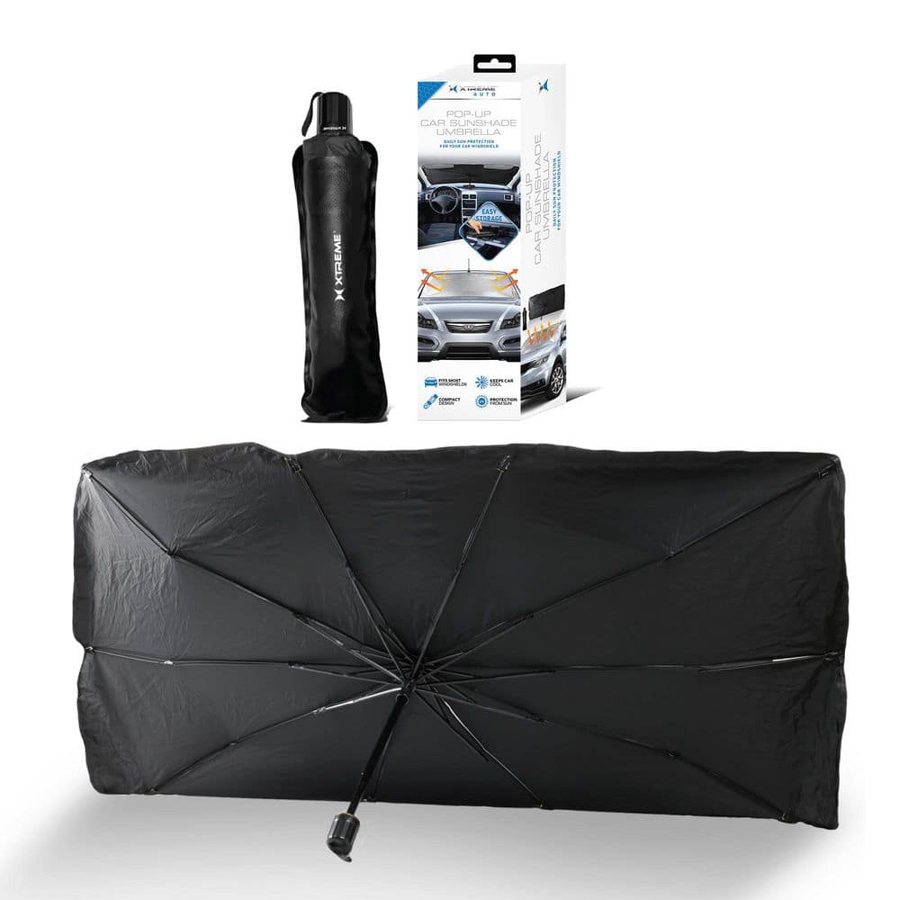 XTREME Pop-Up Car Sun Reflective Shade Umbrella, Compact and Keeps Car ...