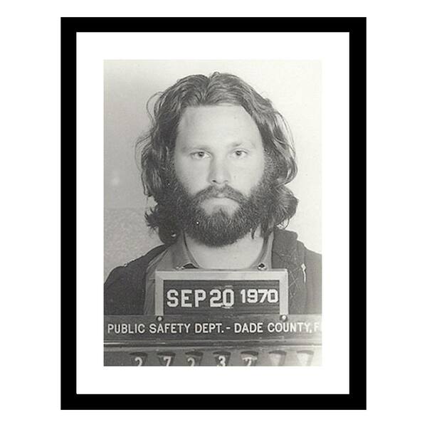 Jim Morrison 1970 Mugshot by Unknown 1-Piece Framed Graphic Print ...