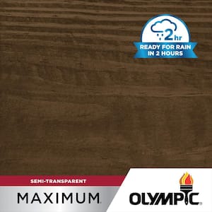 Olympic Maximum 5 gal. ST-2020 Redwood Semi-Transparent Exterior Stain ...