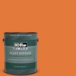 BEHR PREMIUM PLUS 1 gal. #S-G-260 Citrus Blast Hi-Gloss Enamel Interior ...