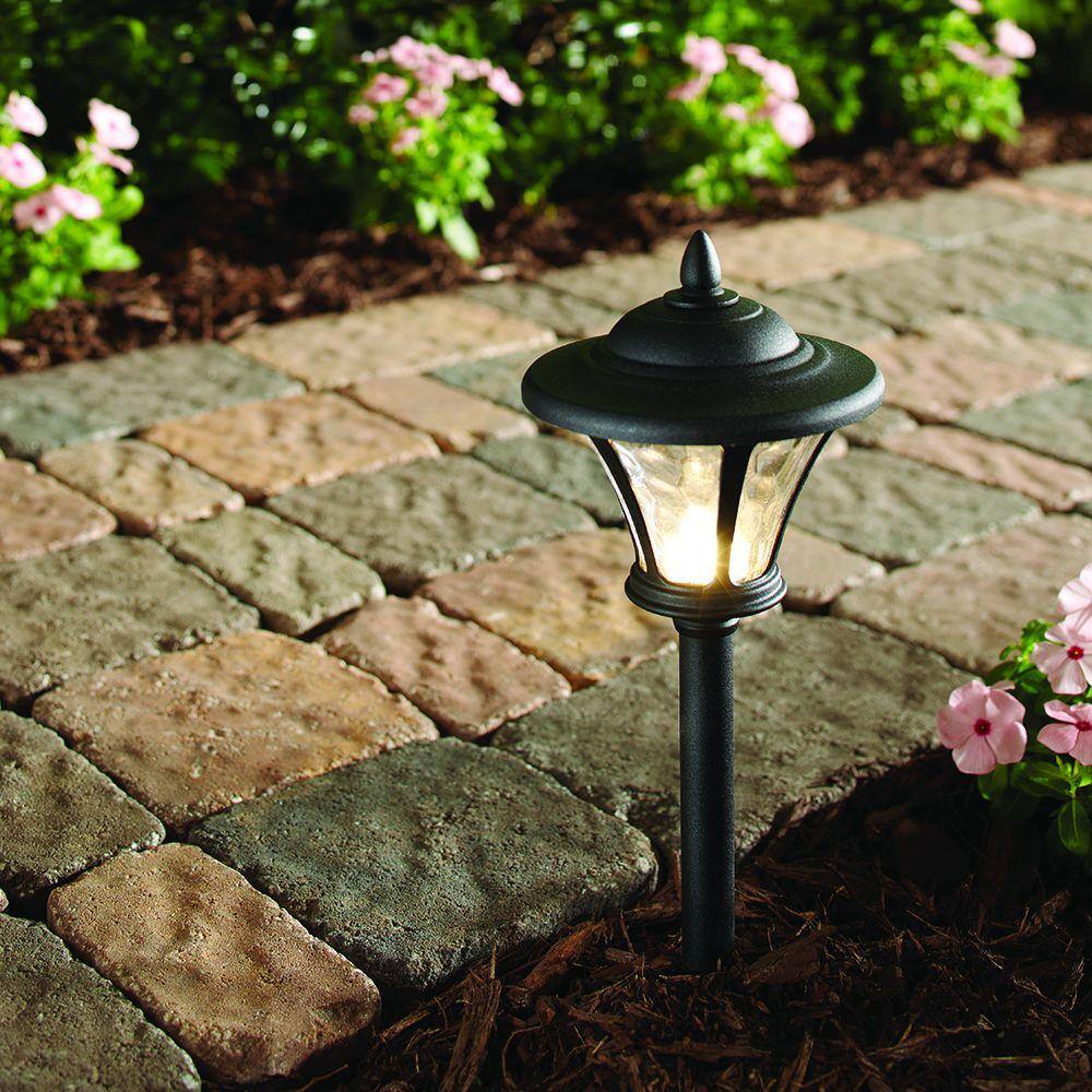 Hampton Bay Low Voltage 15 Lumens Black Outdoor Integrated LED ...
