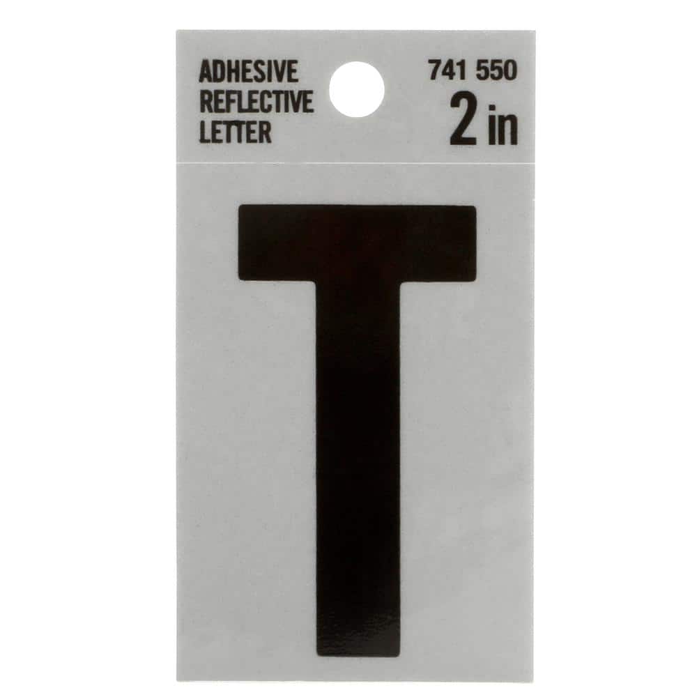Everbilt 2 in. Vinyl Reflective Letter T Mailbox Sticker 33197 - The ...