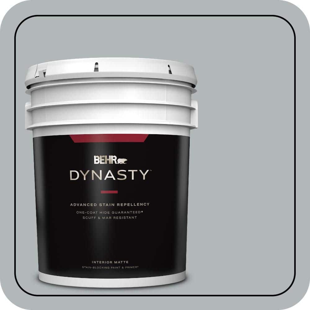 BEHR DYNASTY 5 gal. #N450-3 Meteor Shower Matte Interior Stain-Blocking ...