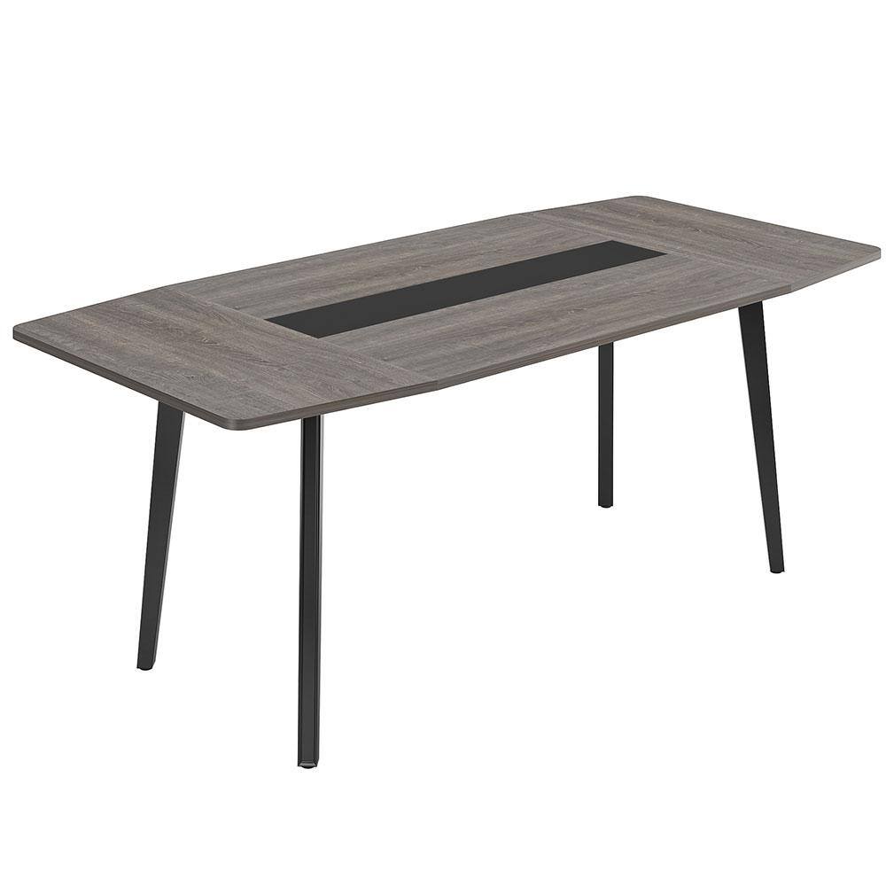 BYBLIGHT Capen 70.8 in. Rectangular Gray Engineered Wood Computer Desk ...