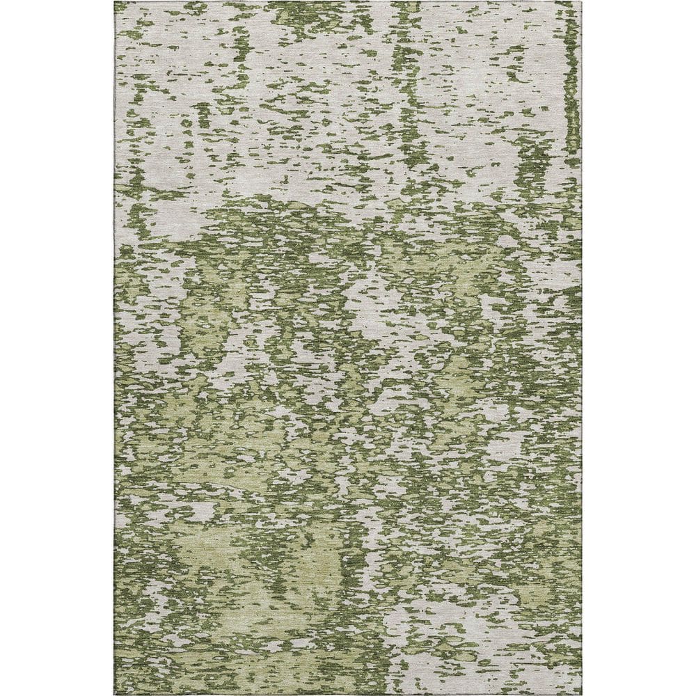 Addison Rugs Mayfield Premium Machine Washable Abstract AMF946 Olive 9 ...