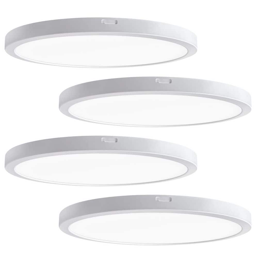 Sofiton 24 in. Round White Integrated LED Flush Mount Light Super ...