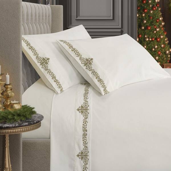 J QUEEN NEW YORK INC Nicholas Sheet Cotton Queen 4-Piece Sheet Set ...