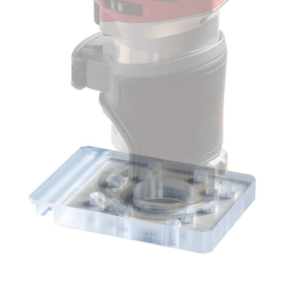 ‎POWERTEC Guide Rail Adapter for Fixed Base Trim Routers. Fits Fixed ...