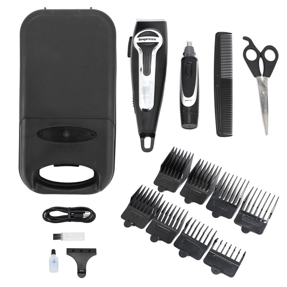 Impress 18 Piece Cordless Rechargeable Hair Cutting Kit and Nose ...
