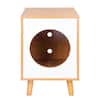 Oak Wooden Cat House End Table Cat Condo Bed Side Table CAGEJHERU0372 ...