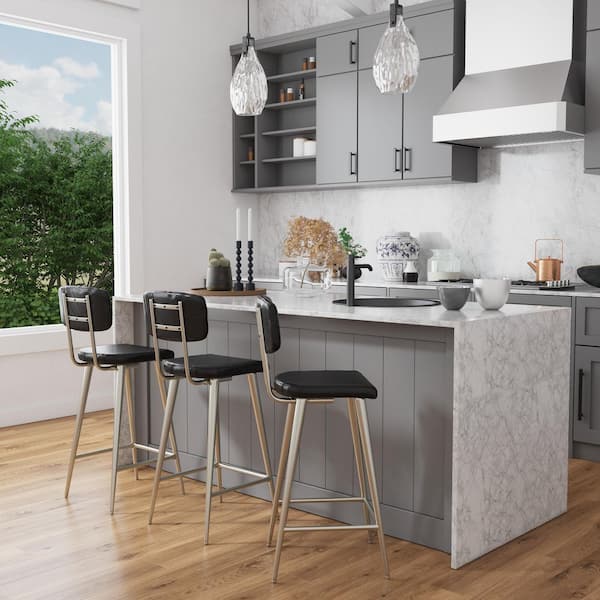 Butler Specialty Company Saddle 26 in. Seat Height Black and Silver ...