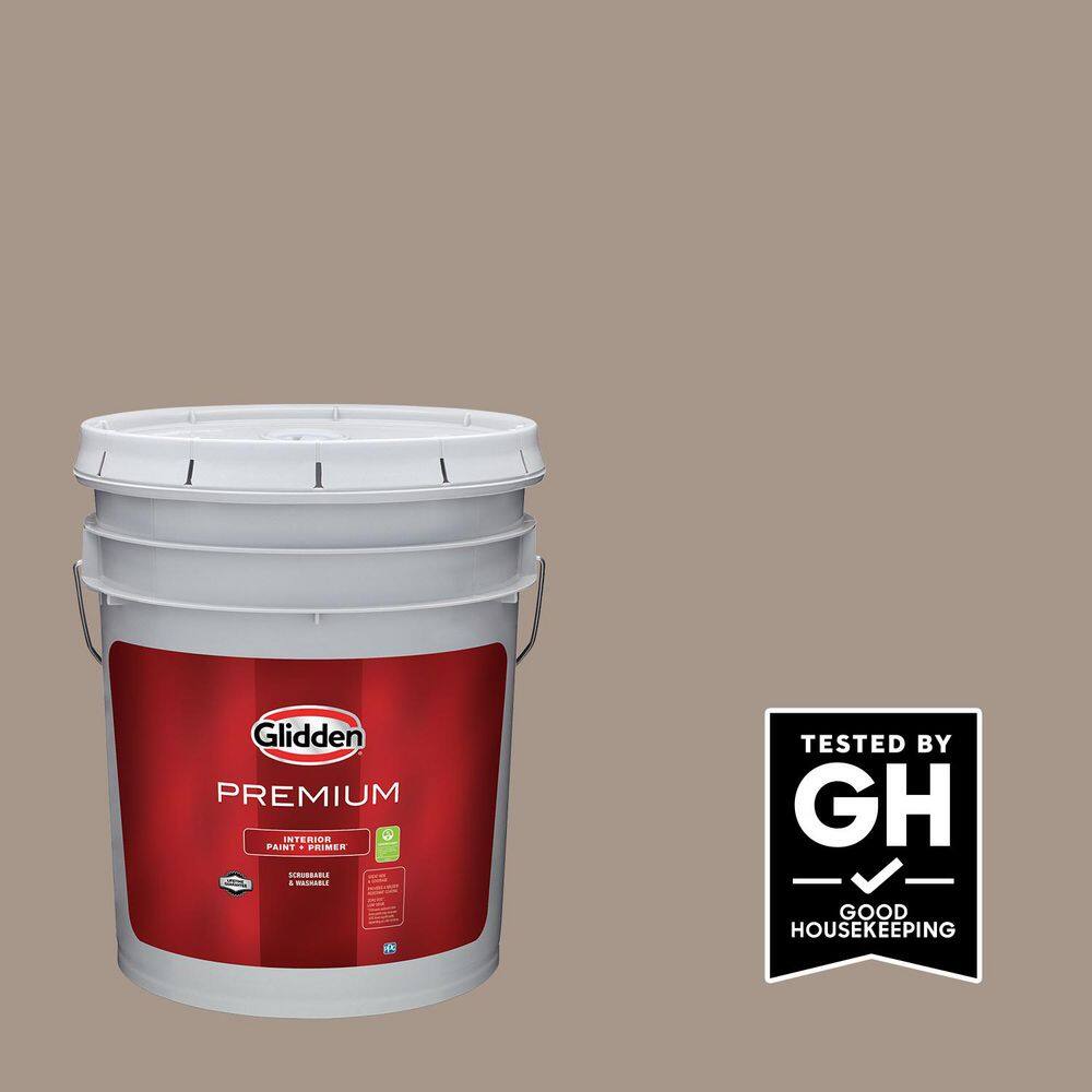 Glidden Premium 5-gal. PPG1020-5 Earl Gray Flat Interior Latex Paint ...
