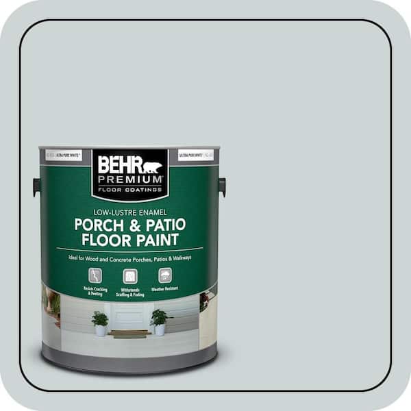 BEHR PREMIUM 1 gal. #ECC-34-1 Pacific Mist Low-Lustre Enamel Interior ...