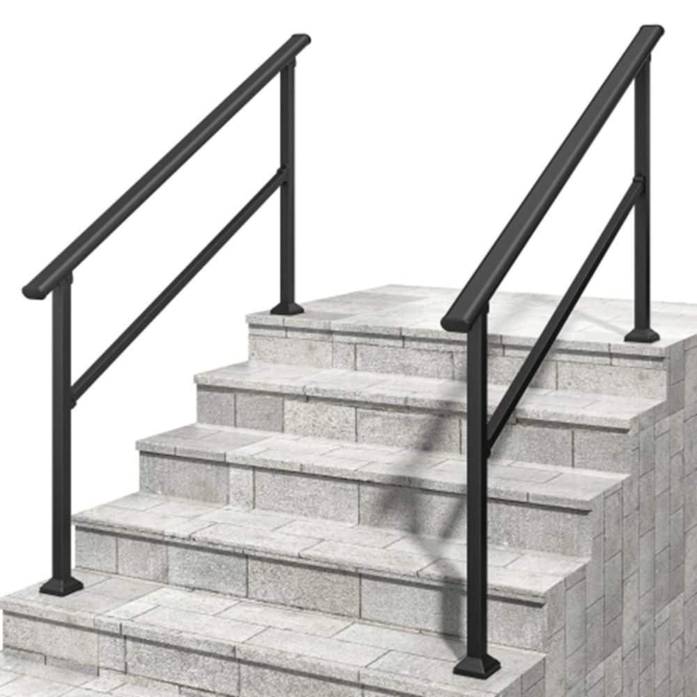 Afoxsos 5.67 ft. Stainless Steel Outdoor Step Safety Hand Rail with ...