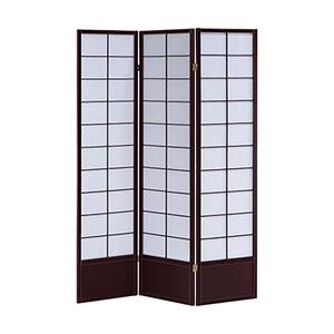 Venetian Worldwide 51 in. Wide Black Wide 3-Panel Square Design Room ...