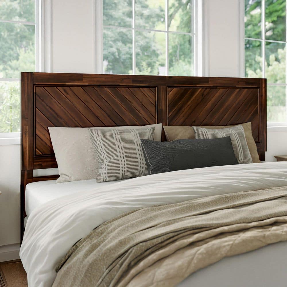 AFI Canyon Barnwood Brown Solid Wood King Rustic Headboard with ...
