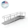 EZ-ACCESS PATHWAY 10 ft. Straight Aluminum Wheelchair Ramp Kit with ...