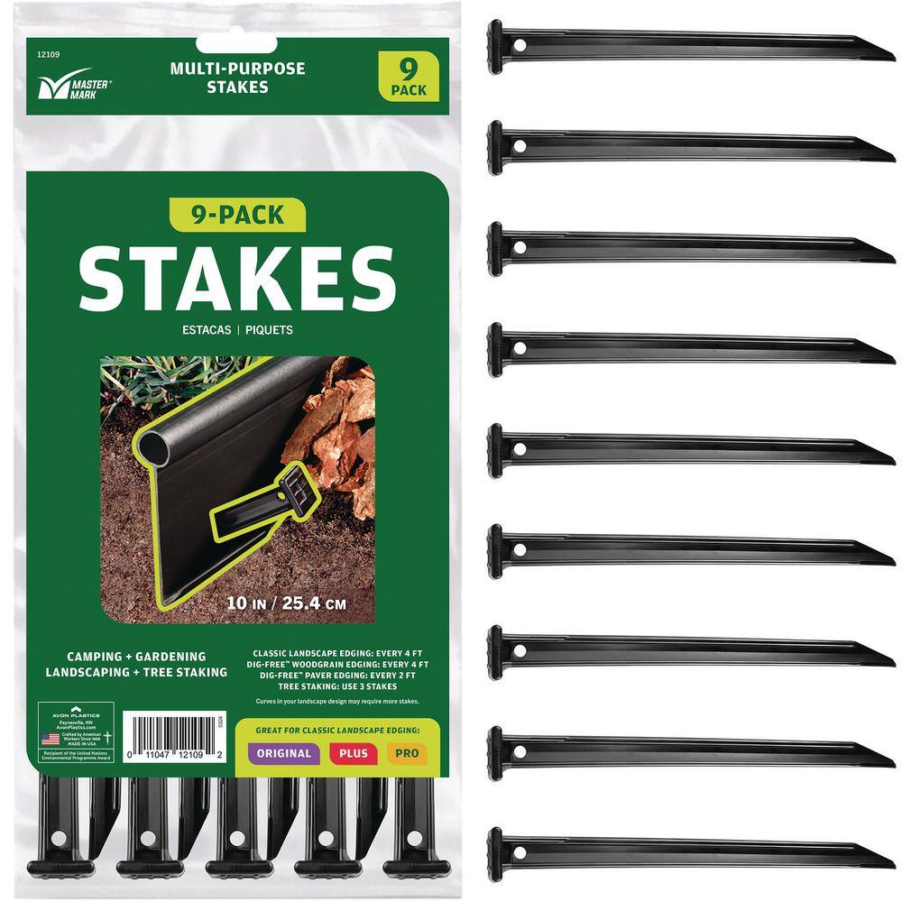 Master Mark Multi-Purpose ABS 10 in. Stake Anchors (9-Pack) 12119 - The ...