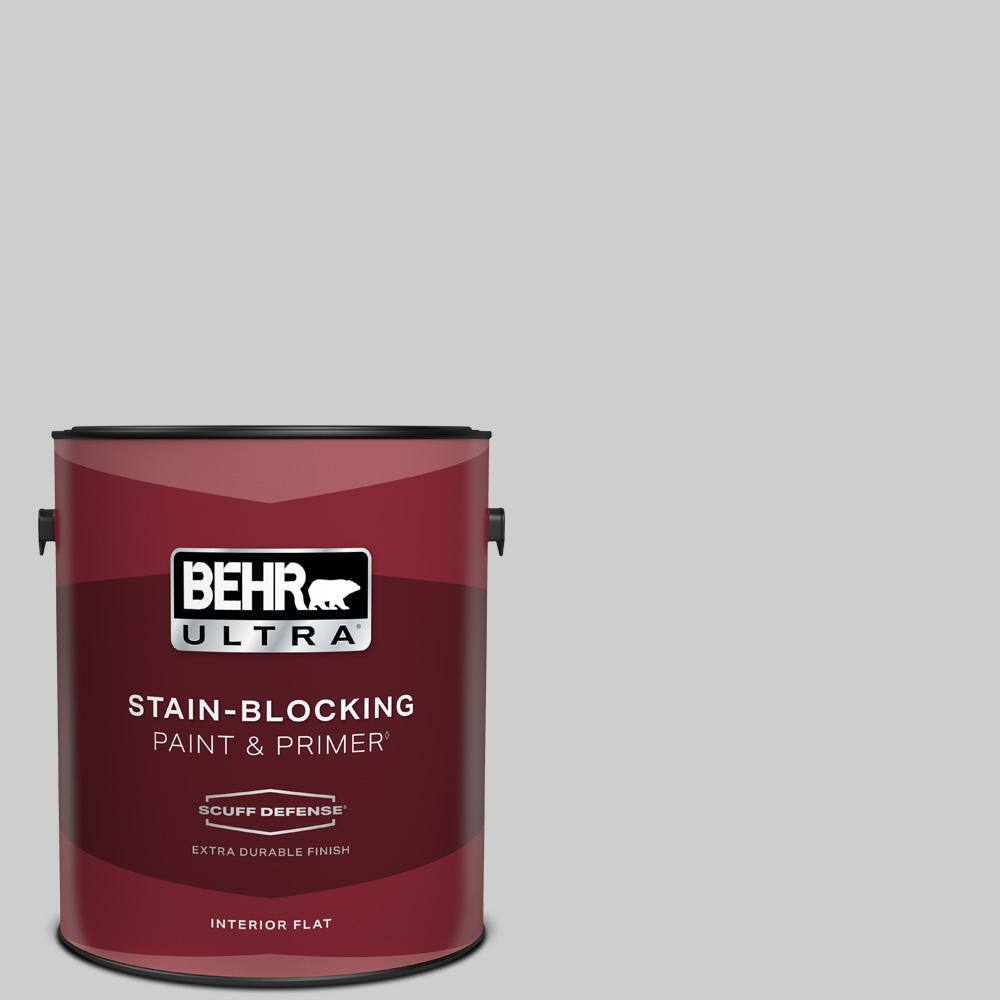 BEHR ULTRA 1 gal. #770E-2 Silver Screen color Extra Durable Flat ...