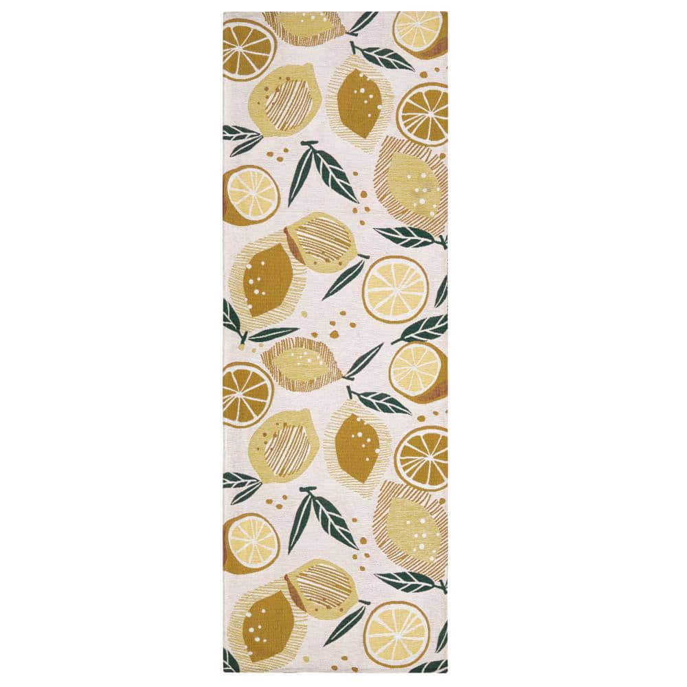 TOWN & COUNTRY LIVING Luxe Livie Fresh Lemon Cream 24 in. x 72 in ...