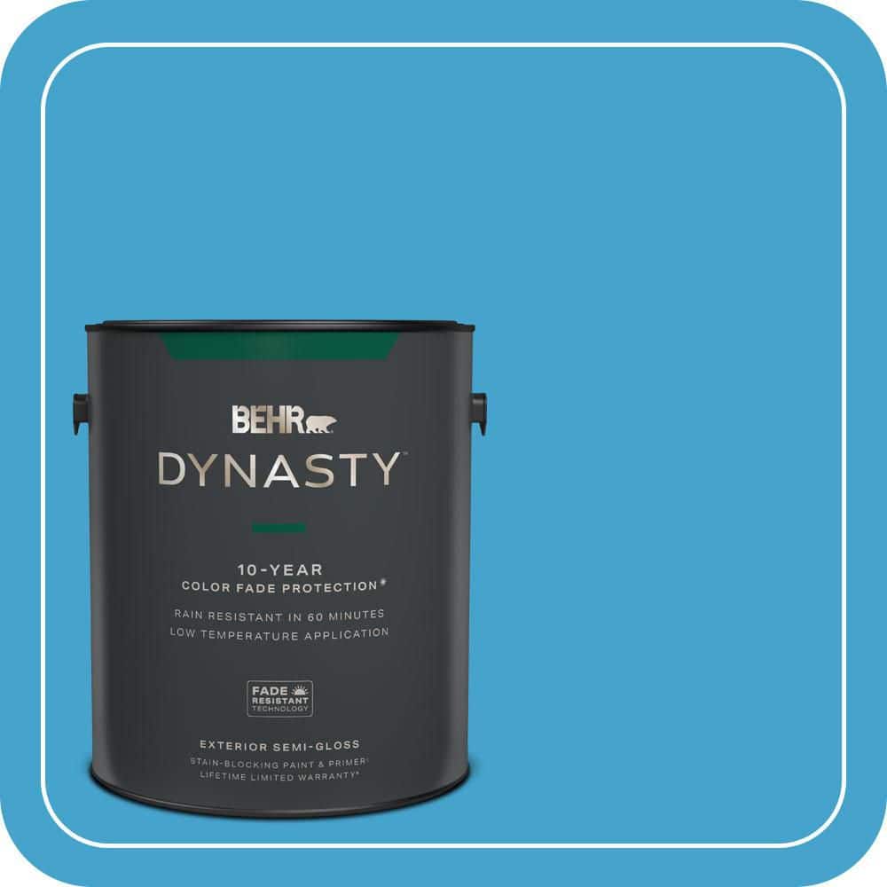 BEHR DYNASTY 1 gal. #540B-6 Sea Ridge Semi-Gloss Enamel Exterior Stain ...